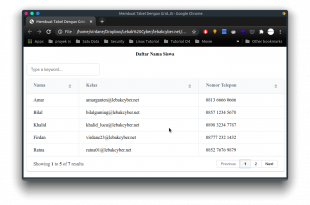 Membuat Tabel Dengan Grid.js - Lebak Cyber